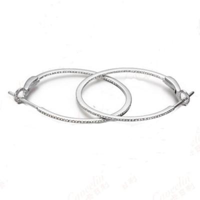 China 18K White Gold 0.39 Carat Daimonds Hoop Earrings for Women Gift (GDE021) for sale