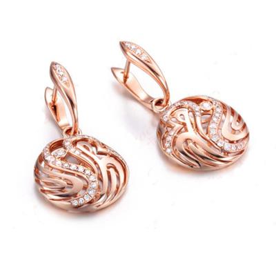 China New Design 18K Rose Gold Charm with Diamonds for Women Gift (GDE023) for sale