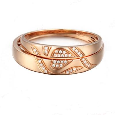 China 18K Rose Gold Daimonds Lovers  Wedding Ring for Women  and Men (GDR013) for sale