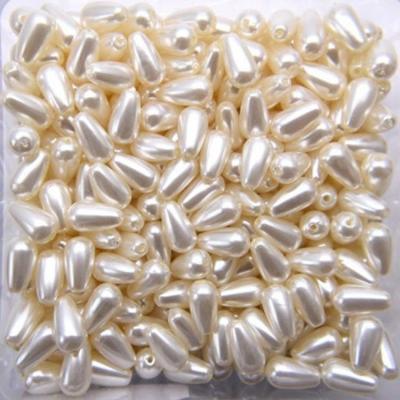 China High Quality ABS Plastic Bead 7mmx13mm  Imitation Cream DropPearls for Handcraft for sale