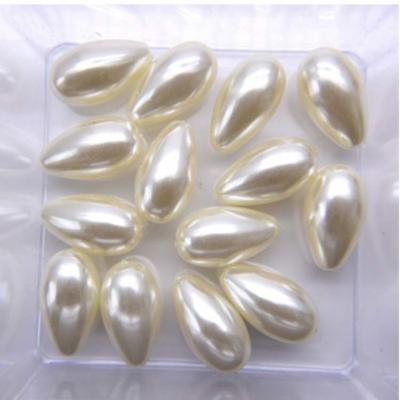 China Fashion DIY Beads ABS Plastic Bead 16mmx28mm White Drop Imitation Pearls for sale