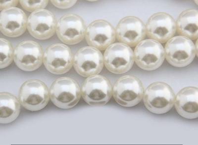 China High Quality Big DIY Beads ABS Plastic 18mm Round  White  Imitation Pearls Beads Strand s for sale