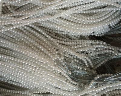 China High Quality DIY Handmade  ABS Plastic 8mm  White  Imitation Pearl Bead Strand for sale