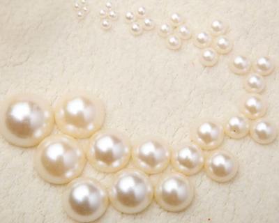 China High Quality DIY Handmade ABS White  Imitation Half -Ball Plastic Pearl Beads for sale
