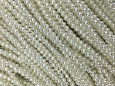China DIY Handmade Whtie Color 3mm -20mm Round Plastic Pearls Bead Strand for sale
