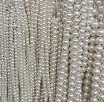 China DIY Handmade Whtie Color  3mm -30mm  Round ABS Plastic Imitation Pearls Loose Beads for sale