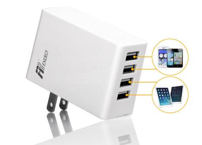Cina il caricatore della parete 34W, multi caricatore 4 di viaggio di USB delle spine di CA ports con 6.4Amp in vendita