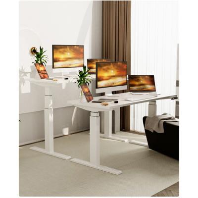 Cina Altezza regolabile elettrica doppio motore metallo seduta stand tavolo per computer per home office studio in vendita