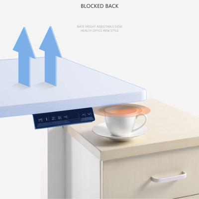 China 80 kg capaciteit Moderne witte telescopische metalen koffie tafel met hefmechanisme Te koop