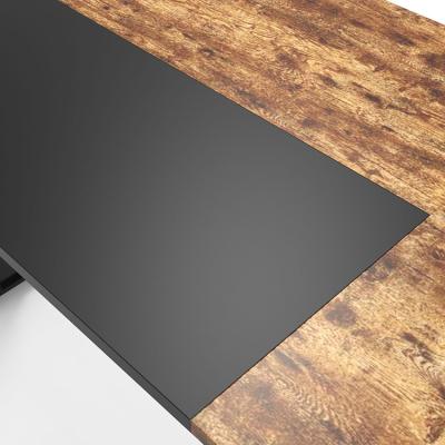 China Bureauwerk Studie Metalen Dual Motor Hoogte Verstelbare Sit-Standing Laptop Tafel in Bruin Te koop
