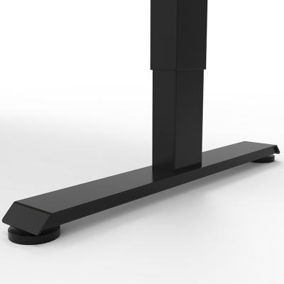 China Bureauwerk Studie Metalen Dual Motor Hoogte Verstelbare Sit-Standing Laptop Tafel in Bruin Te koop