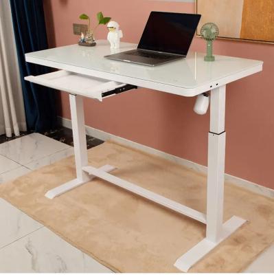 Cina Modern Electric Height Adjustable Desk for Home Office 710 mm Piccolo supporto per computer in vetro in vendita