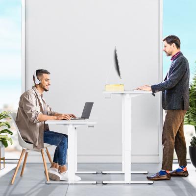 China Luxe Design Home Staande Tafel met Metalen Frame en Elektrische Hoogte Aanpassing Te koop