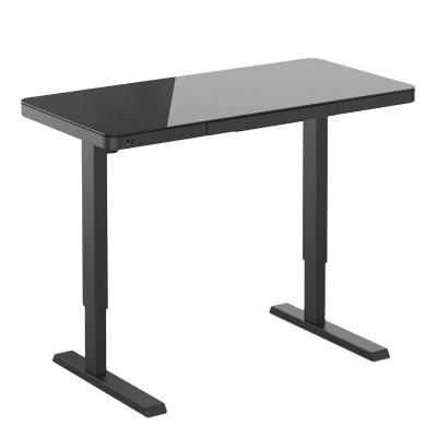 China Wupro Adjustable Electric Dual Lifting Desk Black Glass Study Table 100 V/Hz 2 estágio à venda