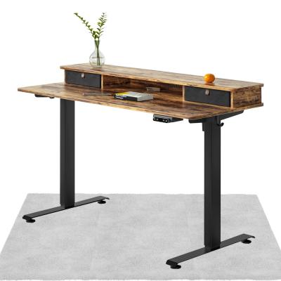 China Negro/Branco/Cadro Cinzento Cor Elétrica Forma L Mesa de Posição Sem barulho e Prática à venda