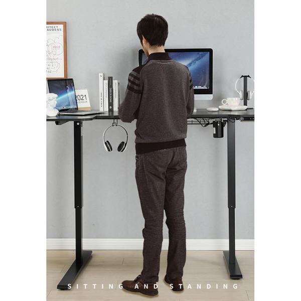 Quality Commercial Furniture Ergonomic L Shape Desk with Electric Triple Motor Lifting for sale