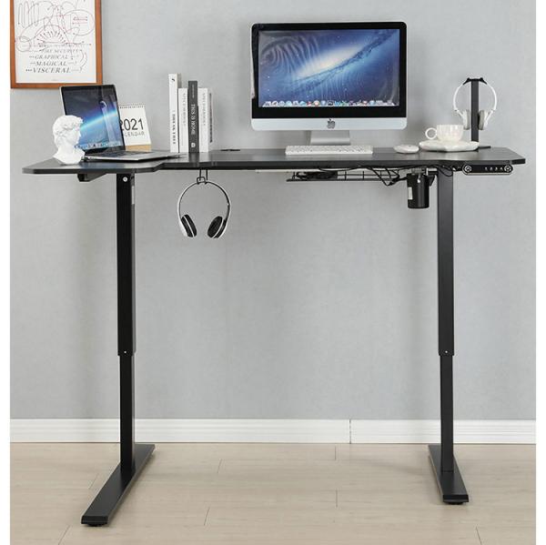Quality Commercial Furniture Ergonomic L Shape Desk with Electric Triple Motor Lifting for sale