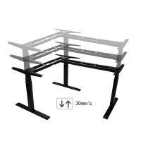 China Multifunctional Small Office Coffee Standing Table with Adjustable Wood Panel L Shape for sale