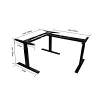 China Multifunctional Small Office Coffee Standing Table with Adjustable Wood Panel L Shape for sale
