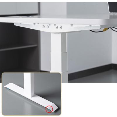 中国 商用用用用木製L形カスタマイズされたスマート3 モーター オフィステーブル 黒 販売のため