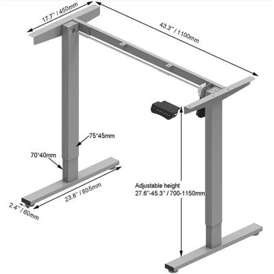 Cina Vintage rustic Electric Height Adjustable Work Station per lo stile moderno di design di ufficio in vendita