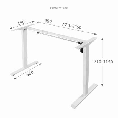 Cina Materiale di telaio di legno bianco Electric Sit Stand Up Desk per il lavoro regolabile in altezza in vendita
