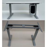 China Electric Sit Stand Up Desk White Adjustable Double Motorized Table with Memory Setting for sale