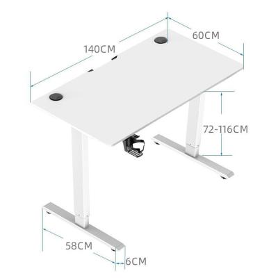 Cina 710 mm di altezza Electric Sit Stand Up Desk per stile di design moderno doppio motorizzato bianco in vendita