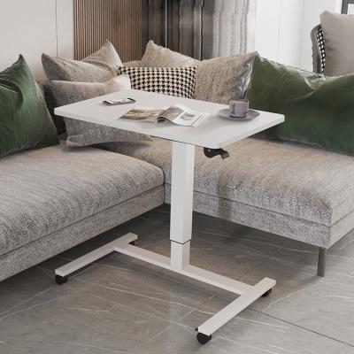 Cina Piccolo ufficio Pneumatico Standup Custom Desk con Tavolo in Legno Bianco Multifunzionale in vendita