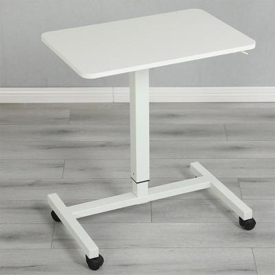 Cina Piccolo ufficio Pneumatico Standup Custom Desk con Tavolo in Legno Bianco Multifunzionale in vendita