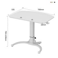 China Adjustable Height Pneumatic Workbench Table for Homemade Computer Desk Black Desktop for sale