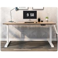 China Adjustable Height Double Motor Electric Sit and Stand Office Table with Colored Frame Customized for sale