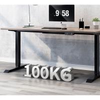 China Adjustable Height Double Motor Electric Sit and Stand Office Table with Colored Frame Customized for sale
