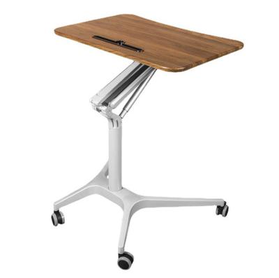 Cina Home Office Essential Tavolo di sollevamento automatico in legno marrone con regolazione pneumatica in vendita