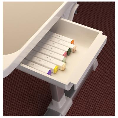 China Moderno Design Mesa de madeira branca de pé para estudo em sala de aula Função manual dobrável à venda