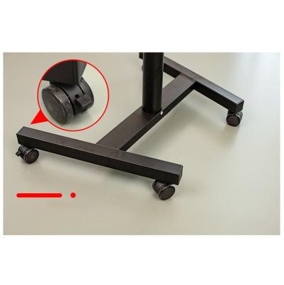 Cina Scrivania rustica in legno marrone con regolazione pneumatica dell'altezza e colonna italiana in vendita