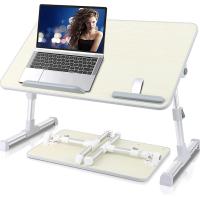 China Adjustable Height Mini Student Study Table White Manual Foldable Desk for Modern Homes for sale