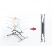 China Wooden Foldable Elevating Desk White Height-Adjustable Computer Desk for Home Office for sale