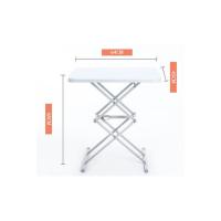 China Wooden Foldable Elevating Desk White Height-Adjustable Computer Desk for Home Office for sale