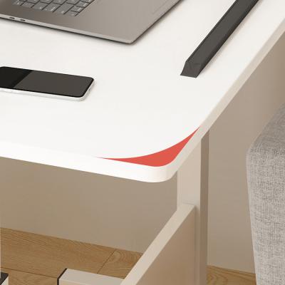 Cina Mobili da ufficio personalizzabili Tavolo mobile in legno bianco con regolazione manuale dell'altezza in vendita