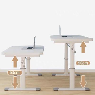 China Verstelbare hoogte Witte houten computerkoffietafel voor opnamestudio-werkstation Te koop