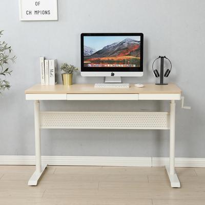 China Verbeter je gaming ervaring met onze hoogte verstelbare witte houten computer tafel Te koop