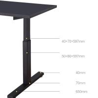 China Modern Boss Study Waterproof Standing Computer Desk with Manual Height Adjustment for sale