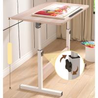 China Adjustable Height Desk Mini Student Study Table with Multifunctional White Wood Design for sale