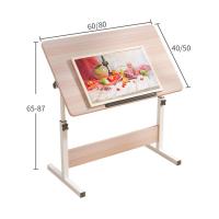 China Adjustable Height Desk Mini Student Study Table with Multifunctional White Wood Design for sale