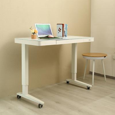 中国 カスタマイズされた白黒木製の電気スタンドデスク 引き出しとメモリ設定 販売のため