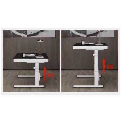 中国 SPCC 鋼/鉄枠素材の高さ調整可能な白い木製の立体コンピュータ デスク 販売のため