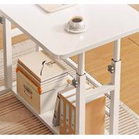 China Multifunctional PANEL Wood Style Mobile Height Adjustable Computer Desk with Storage for sale
