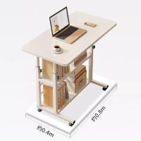 China Multifunctional PANEL Wood Style Mobile Height Adjustable Computer Desk with Storage for sale