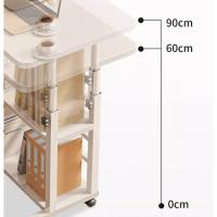 China Multifunctional PANEL Wood Style Mobile Height Adjustable Computer Desk with Storage for sale